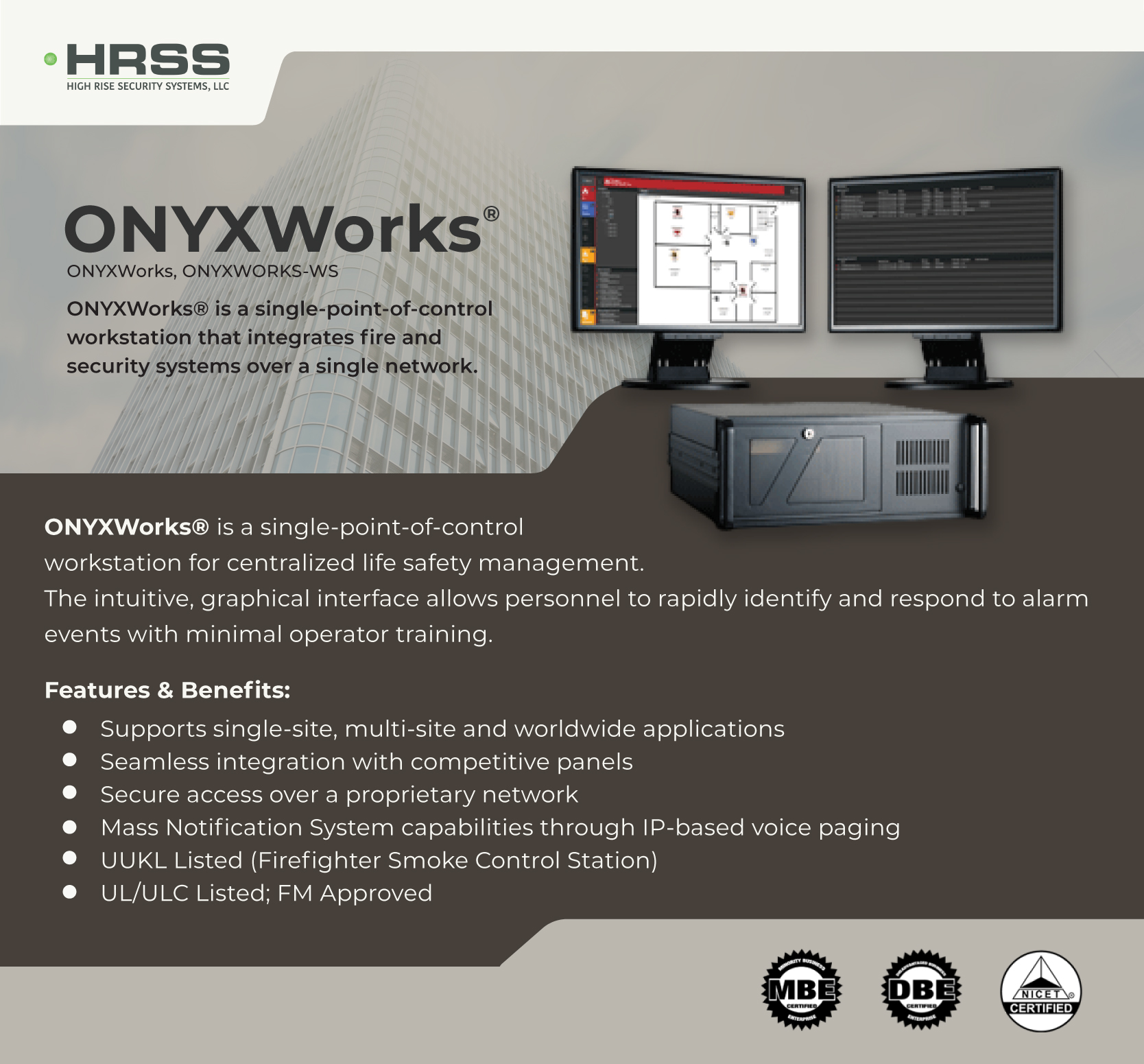 Network Systems- ONYXWorks Infographic - High Rise Security Systems/SMG